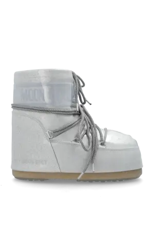 Moon Boot Icon Glitter Snow Boots - Silver
