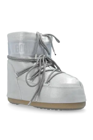 Moon Boot Icon Glitter Snow Boots - Silver