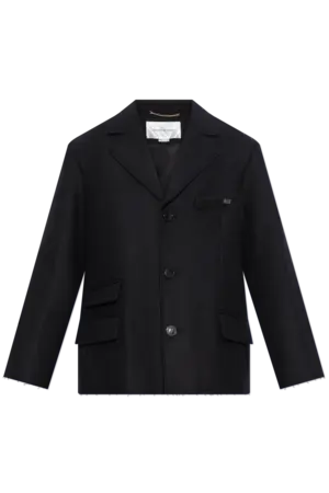 Victoria Beckham Short Coat With Raw Finish - Black