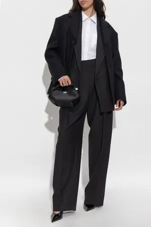 Victoria Beckham Short Coat With Raw Finish - Black