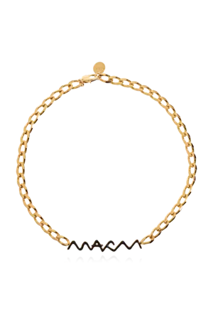 Marni Brass Necklace With Logo - Gold