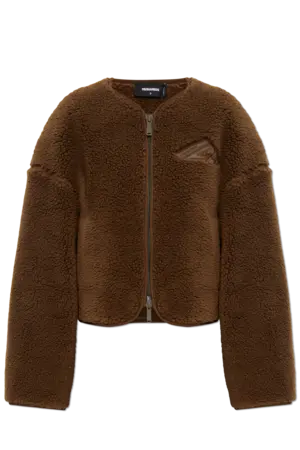 Dsquared2 Logo Fleece Jacket - Brown