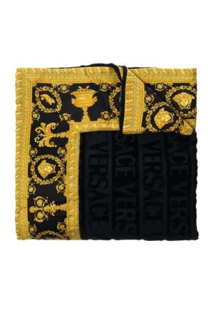 Versace Bath Towel - Black