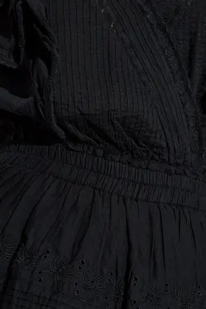 LoveShackFancy Gwen Mini Dress - Black