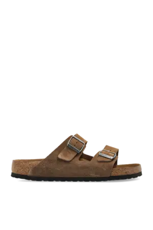 BIRKENSTOCK Arizona Bs Suede Slides - Brown