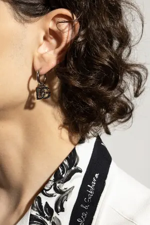 Dolce & Gabbana Earrings With Logo-shaped Pendants