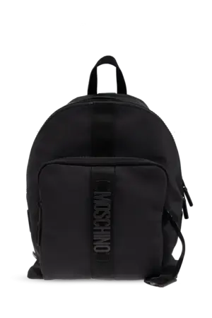 Moschino Logo Backpack - Black