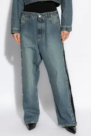 Alaïa Jeans With Detachable Side Stripes