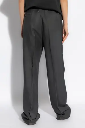MAISON MARGIELA Creased Pleated Trousers - Grey