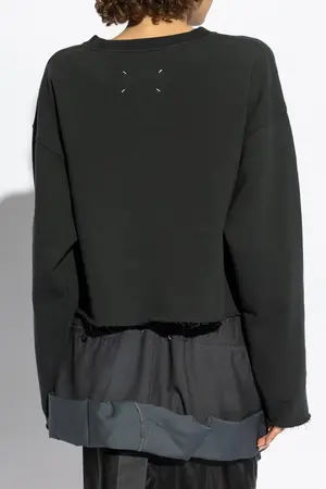 MAISON MARGIELA Sweatshirt With Embroidered Logo - Black
