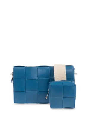 Bottega Veneta Cassette Medium Shoulder Bag - Blue