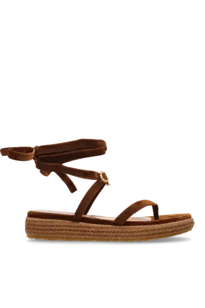GIANVITO ROSSI Suede Sandals - Brown