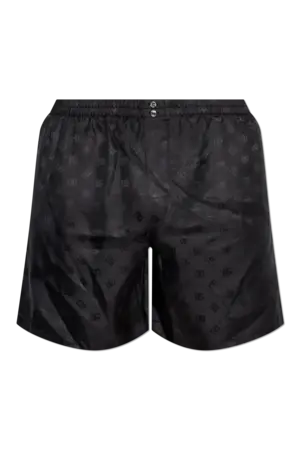 Dolce & Gabbana Silk Jacquard Monogram Shorts