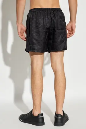Dolce & Gabbana Silk Jacquard Monogram Shorts