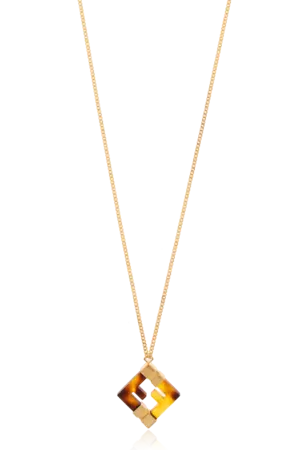 Fendi Logo Pendant Necklace