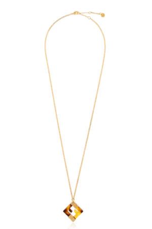 Fendi Logo Pendant Necklace