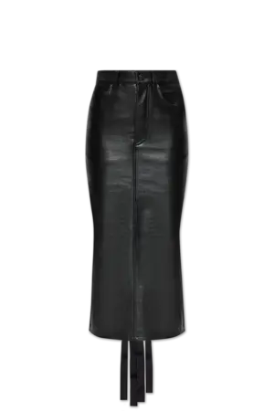Balenciaga Lambskin Leather Midi Skirt