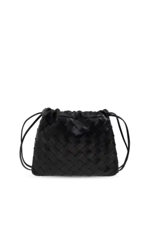 Bottega Veneta Shoulder Bag With Woven Leather Black
