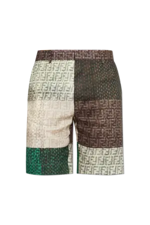 Fendi Patterned Cotton Shorts
