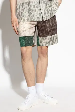 Fendi Patterned Cotton Shorts