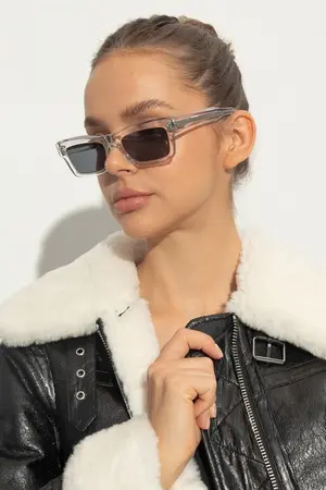 Valentino Garavani Rectangular Sunglasses With Logo - White