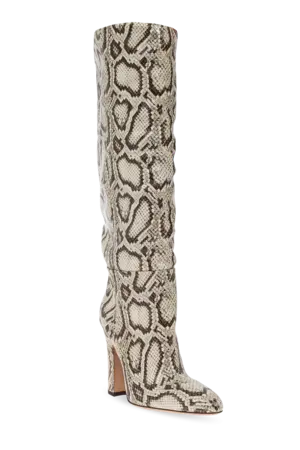 Paris Texas Lavinia Snakeskin Heeled Boots