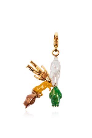 Marni Brass Pendant With Enamel Letter "k - Multicolour