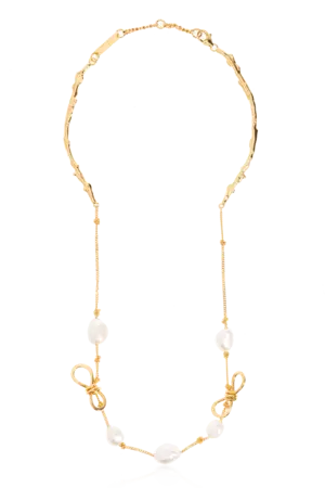 Marni Pearl And Chain Necklace - Gold
