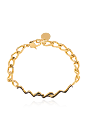 Marni Brass Bracelet With Logo - Gold