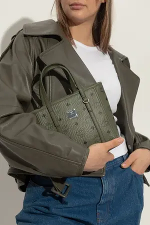 Mcm Handbag With Visetos Print - Green