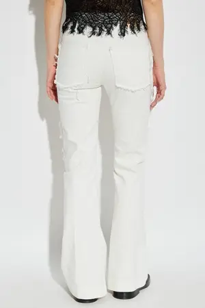 Alexander McQueen Raw Finish Bootcut Jeans