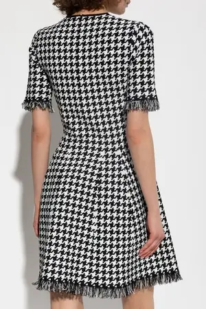 Alexander McQueen Houndstooth Patterned Dress