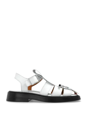 Alexander McQueen Leather Sandals - White