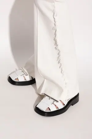Alexander McQueen Leather Sandals - White