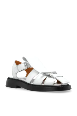Alexander McQueen Leather Sandals - White