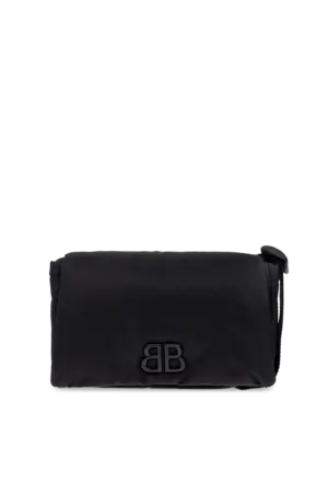 Balenciaga Logo Shoulder Bag - Black