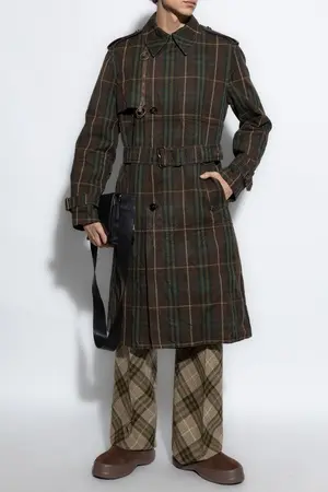 Burberry Checked Coats For Men