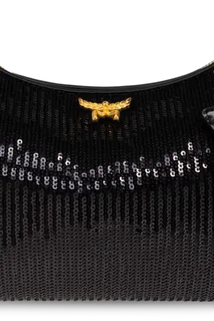 Mcm Sequin Shoulder Bag