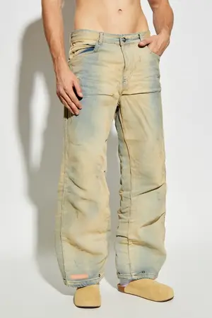 PDF Patterned Bootcut Jeans