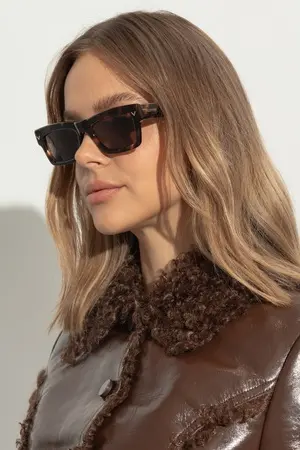 Valentino Garavani Rectangular Frame Sunglasses - Brown