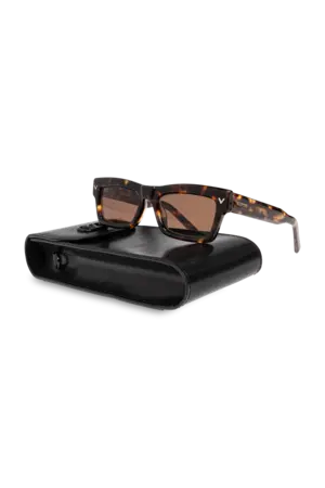 Valentino Garavani Rectangular Frame Sunglasses - Brown