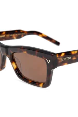 Valentino Garavani Rectangular Frame Sunglasses - Brown