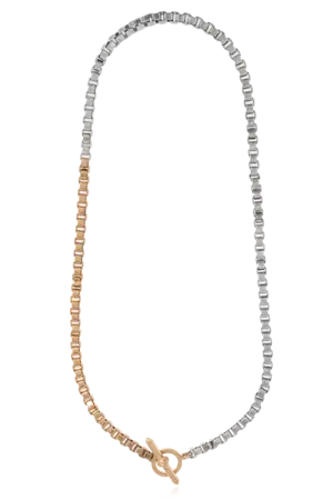 ALLSAINTS Brass Dual-tone Necklace - Silver