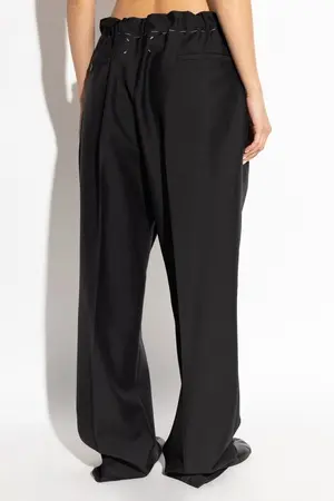 MAISON MARGIELA Creased Trousers - Black
