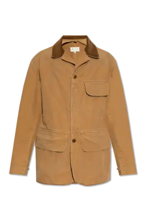 MAISON MARGIELA Cotton Jacket With Corduroy Collar And Pockets