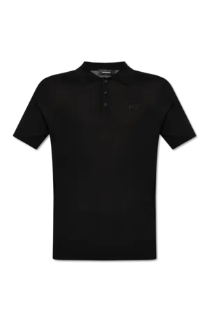Dsquared2 Wool Polo Shirt - Black