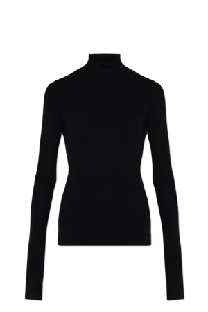 JIL SANDER Double Turtleneck Wool Sweater