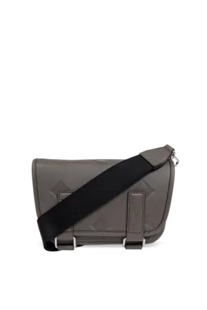 Mcm Leather Shoulder Bag - Grey