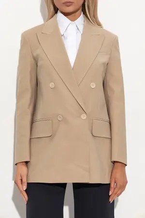 Max Mara Double-breasted "suez" Blazer - Beige