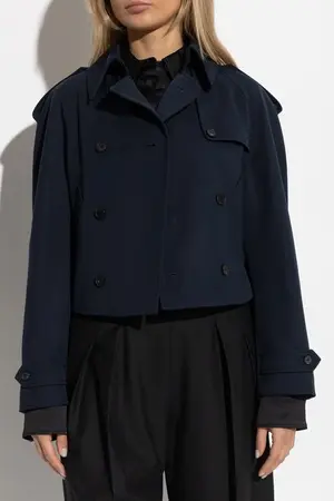 Alexander McQueen Short Double-breasted Jacket - Navy Blue